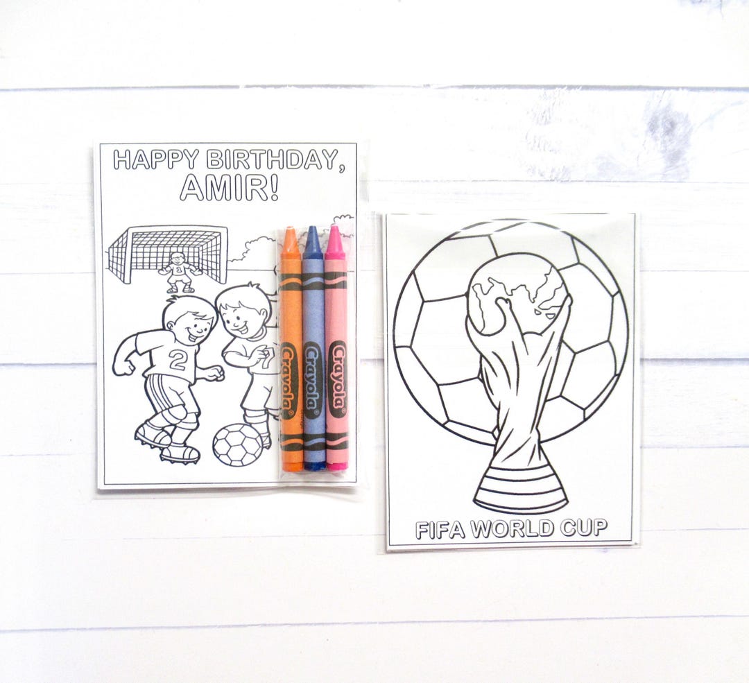 Football Soccer Coloring Pages and Crayons - 1 Bag (1 Child) - Soccer ...