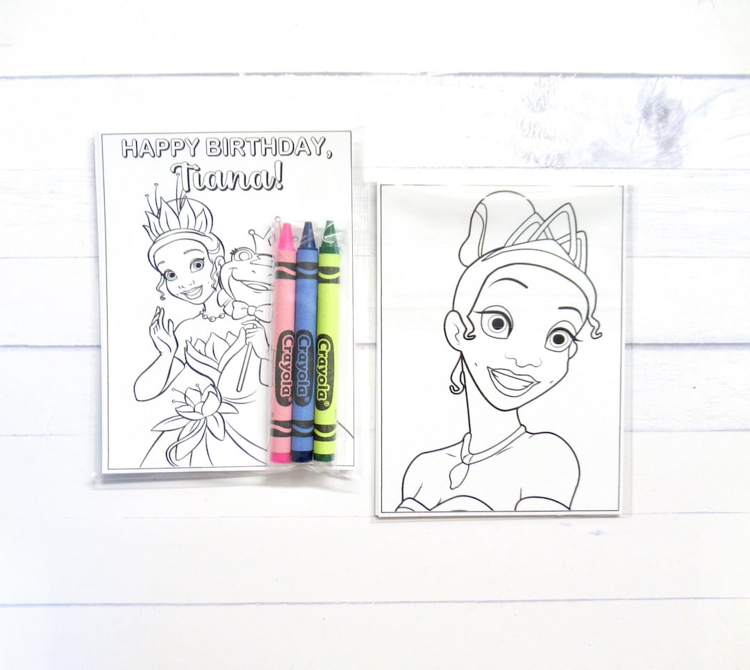 Inspired Princess and the Frog Mini Coloring Pages and Crayons - 1 Bag ...