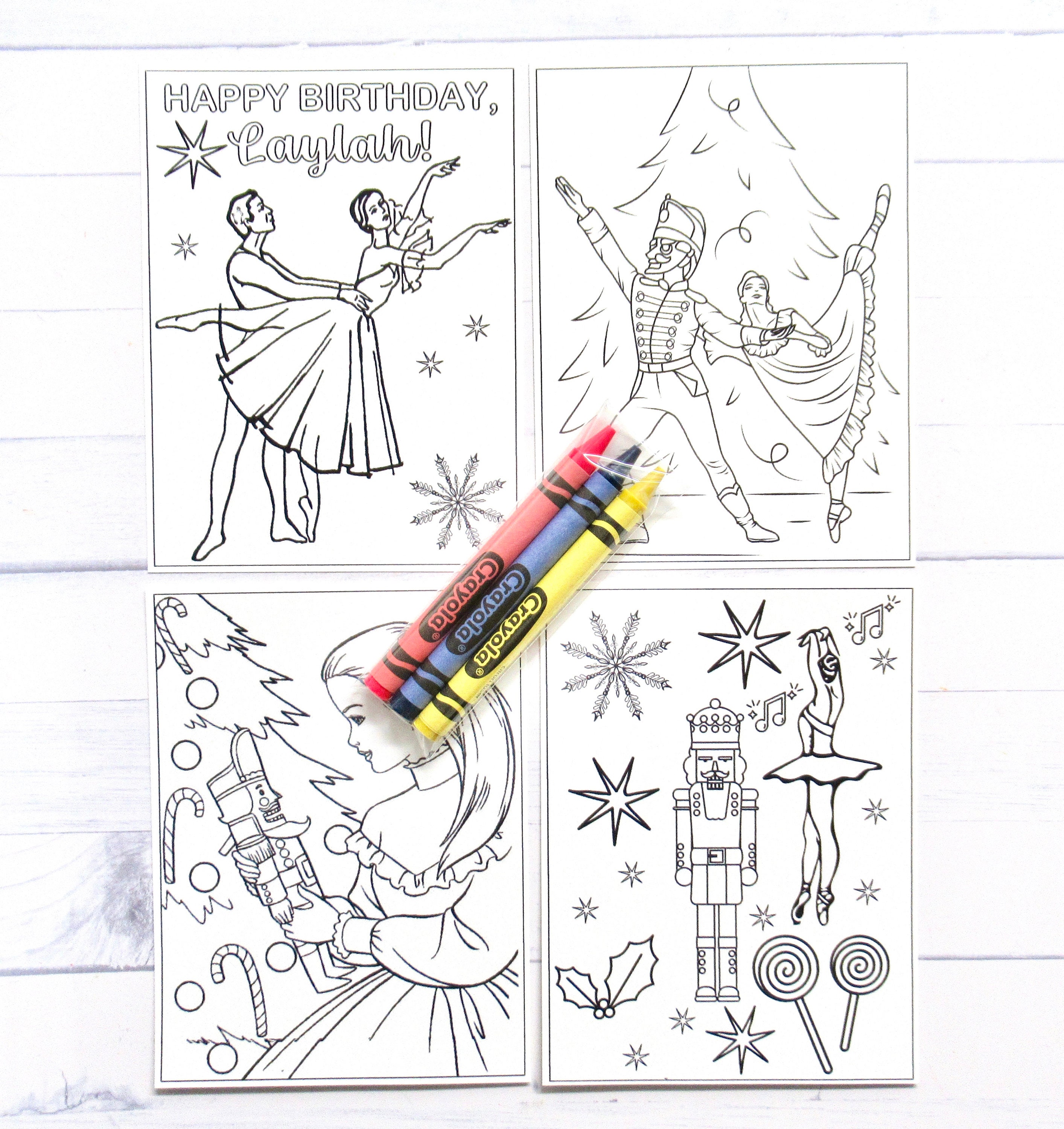 Nutcracker Ballet Coloring Pages and Crayons 1 Bag 1 Child - Etsy