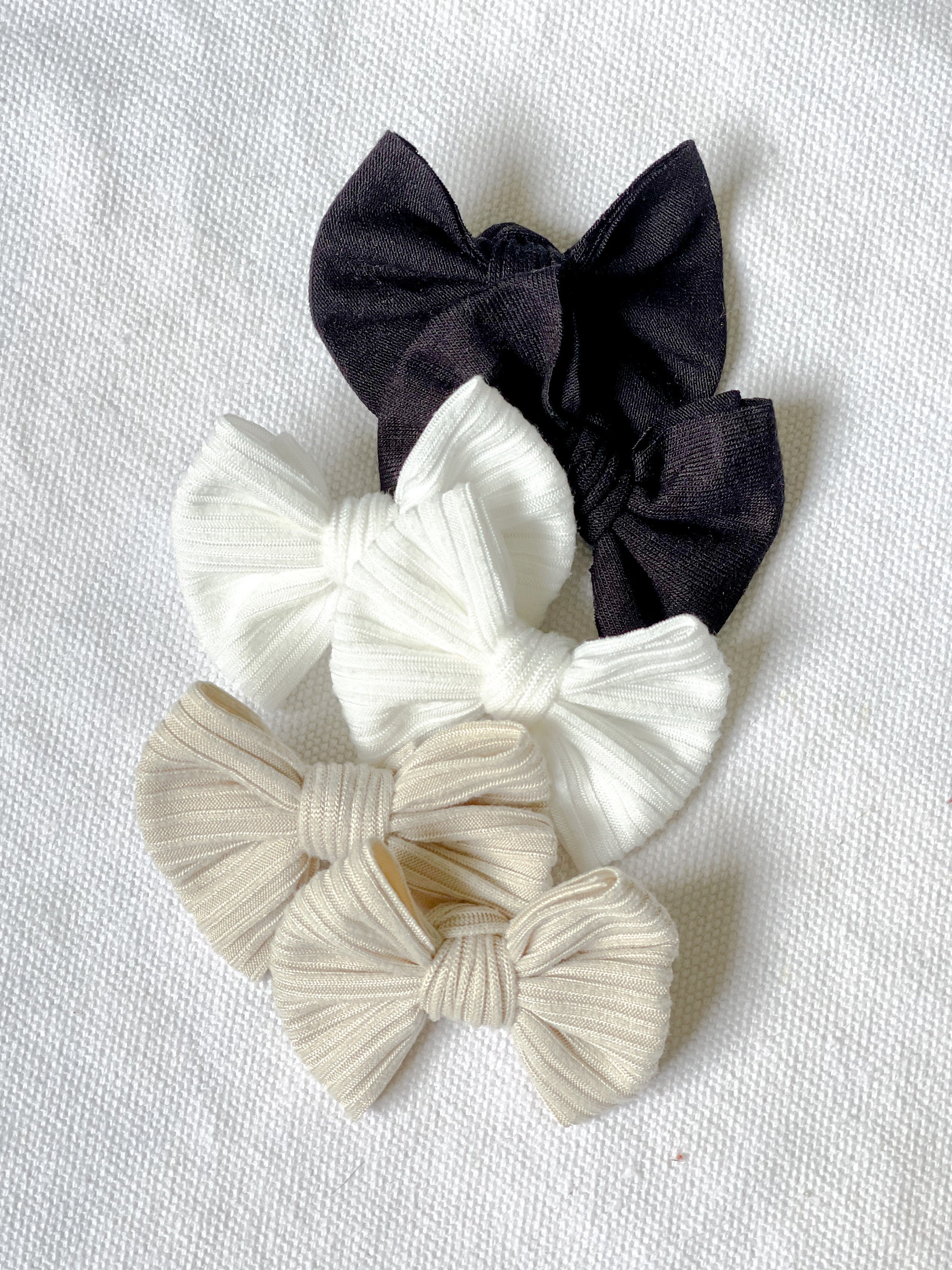 Kids Handmade Bow Set, Custom Girl's Hair Accessories, Soft Baby ...