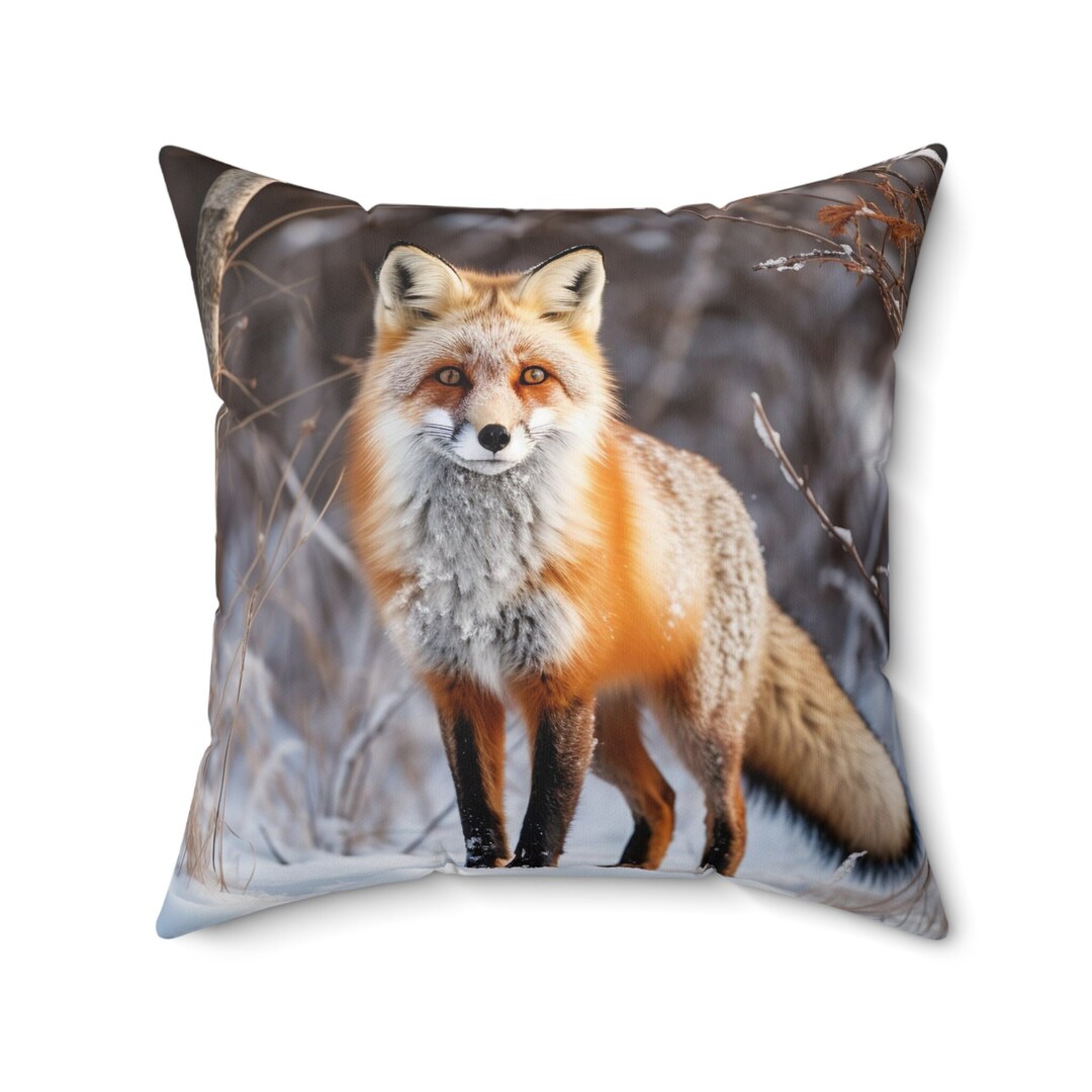 Red Fox Pillow Beautiful Fox Pillow Red Fox Throw Pillow Unique Fox ...