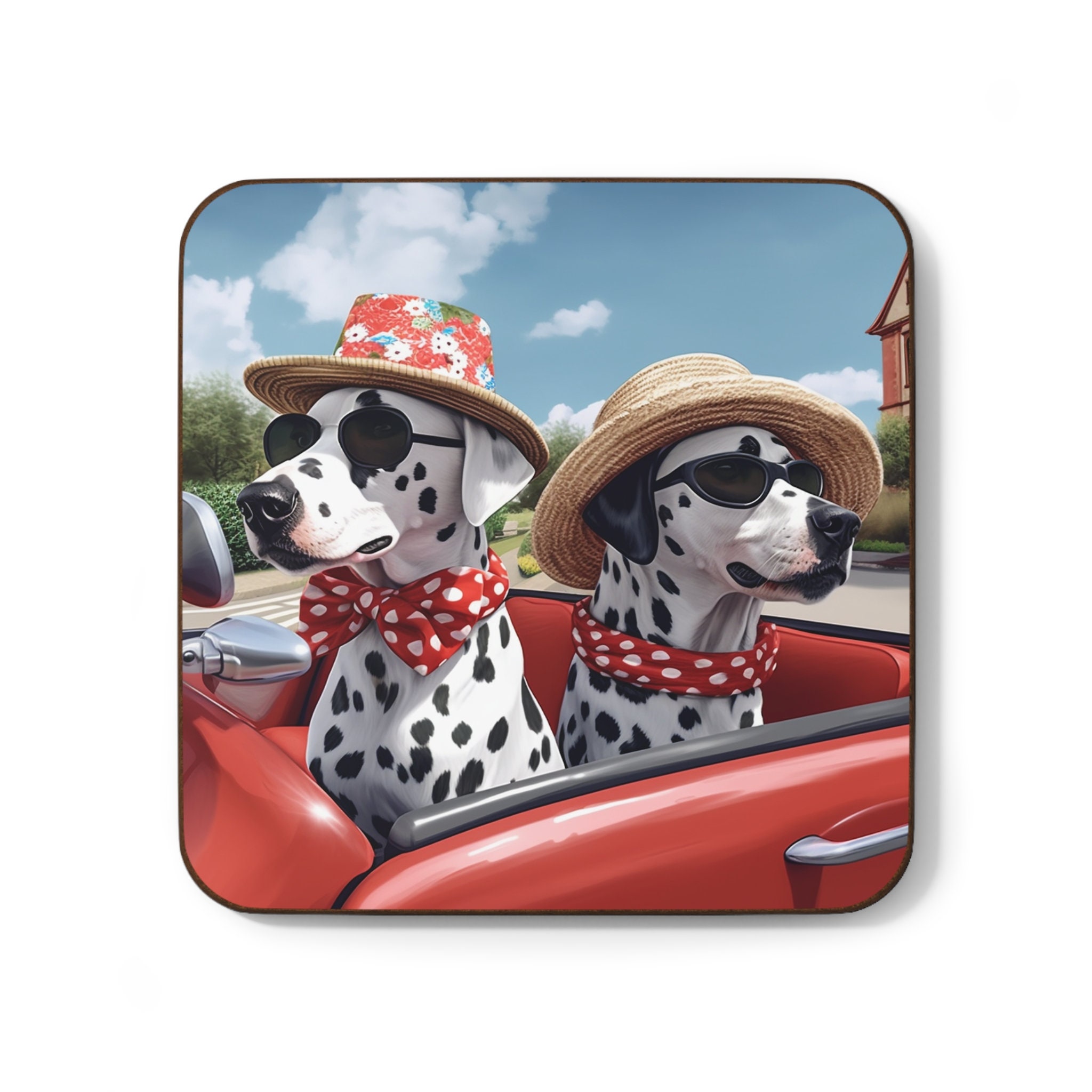Dalmatian Coaster, Dalmatian in Car Coaster, Dalmatian Christmas ...