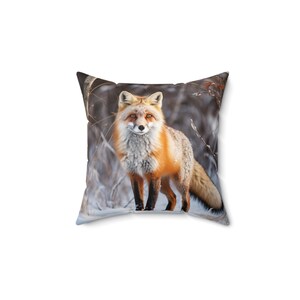 Red Fox Pillow Beautiful Fox Pillow Red Fox Throw Pillow Unique Fox ...