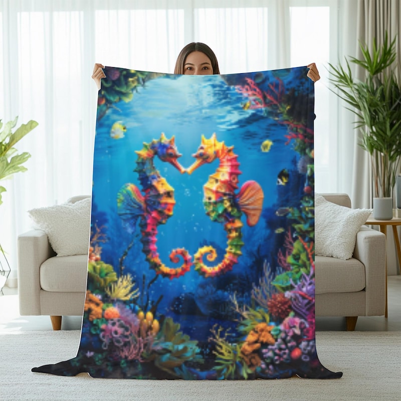 Deep Sea Fleece Blanket - Etsy