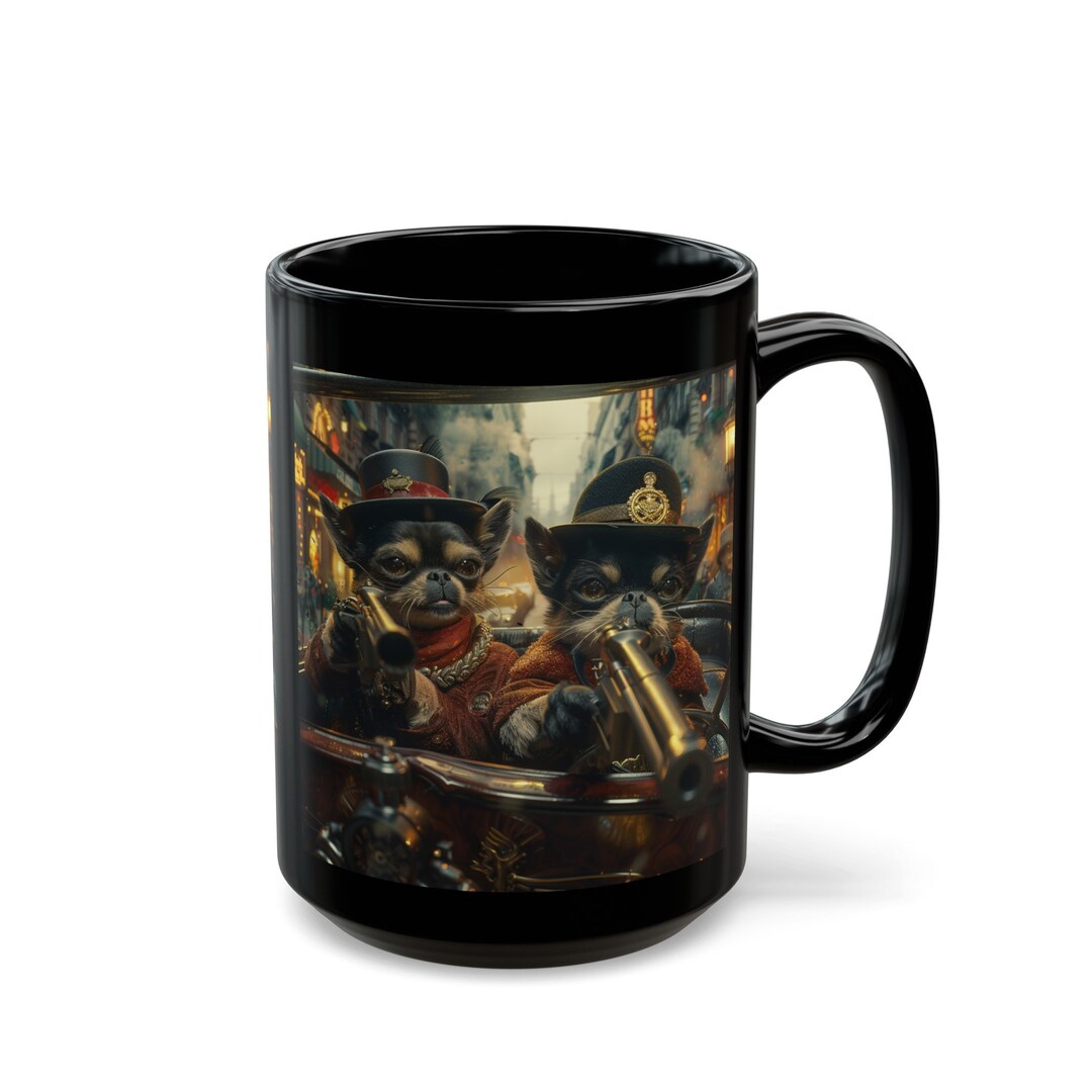 Black Chihuahua Mafia Coffee Mug Chihuahua Mug for Mom Chihuahua Mug ...