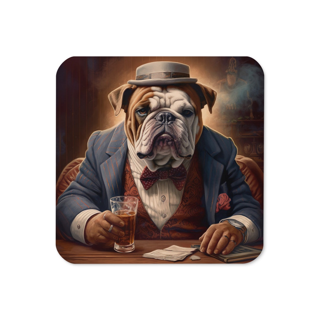 Father's Day Bulldog Coasters Men's Bulldog Coasters - Etsy
