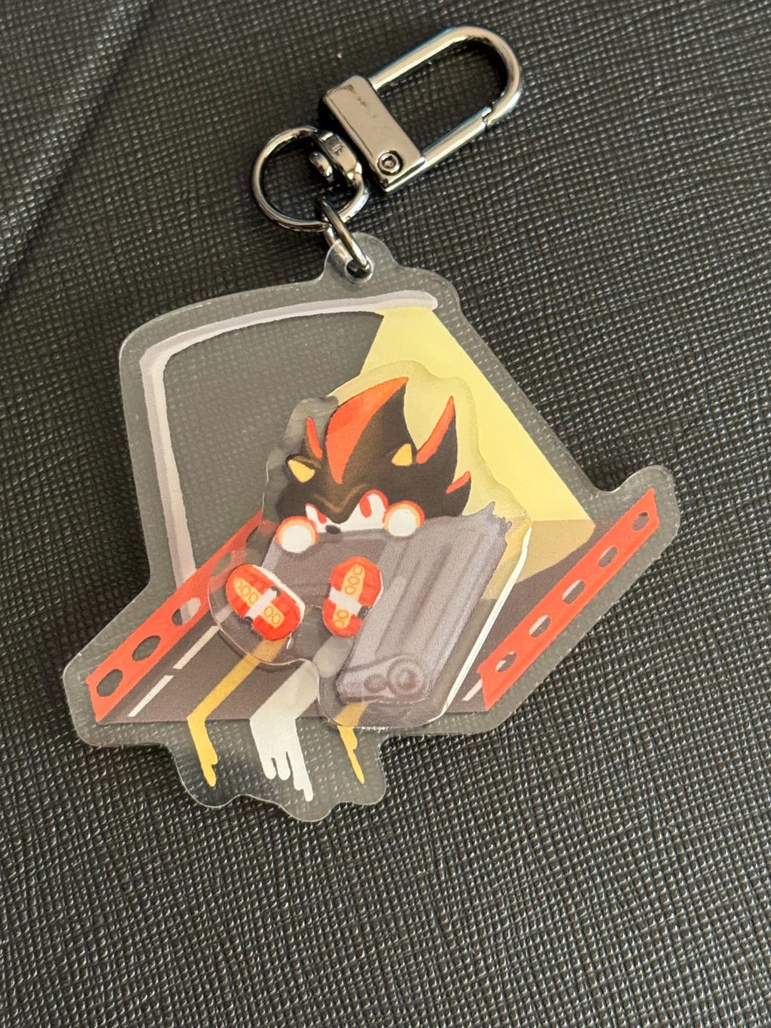 Shadow the Hedgehog Spinning Fidget 2 in Acrylic Charm With Black ...
