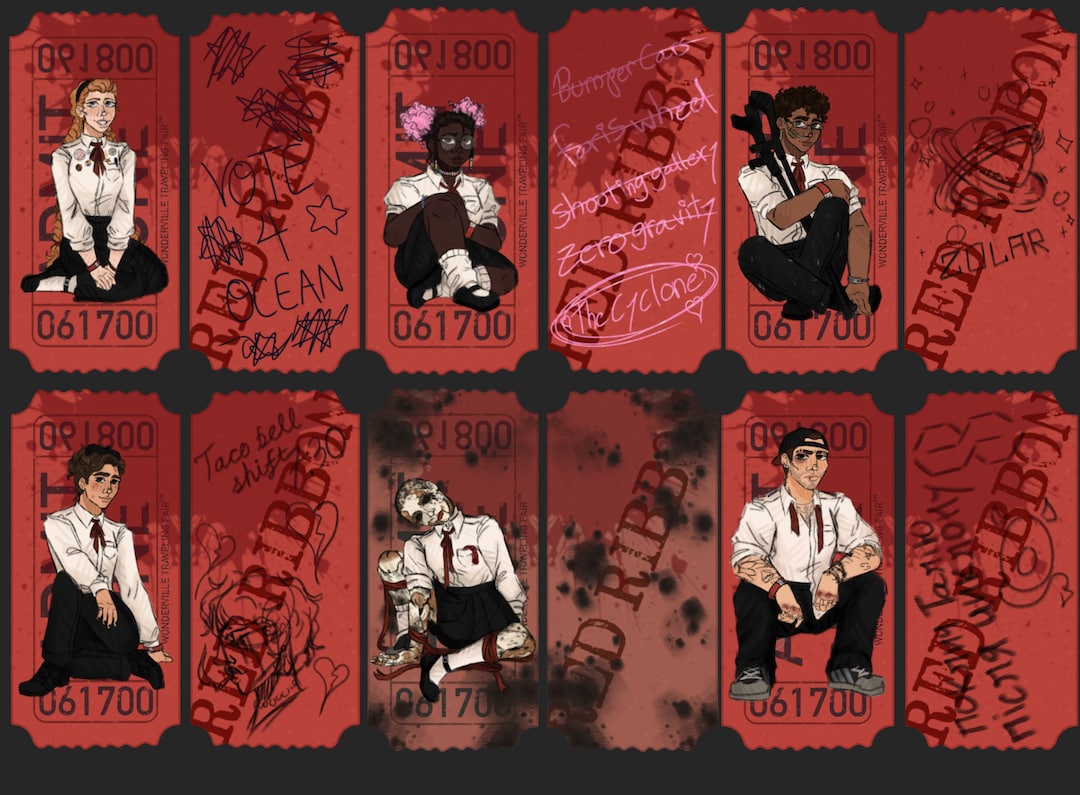 Red Ribbon RTC Ticket Keychains - Etsy