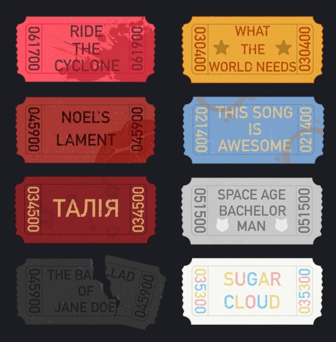 RTC Ticket Sticker Sheet - Etsy