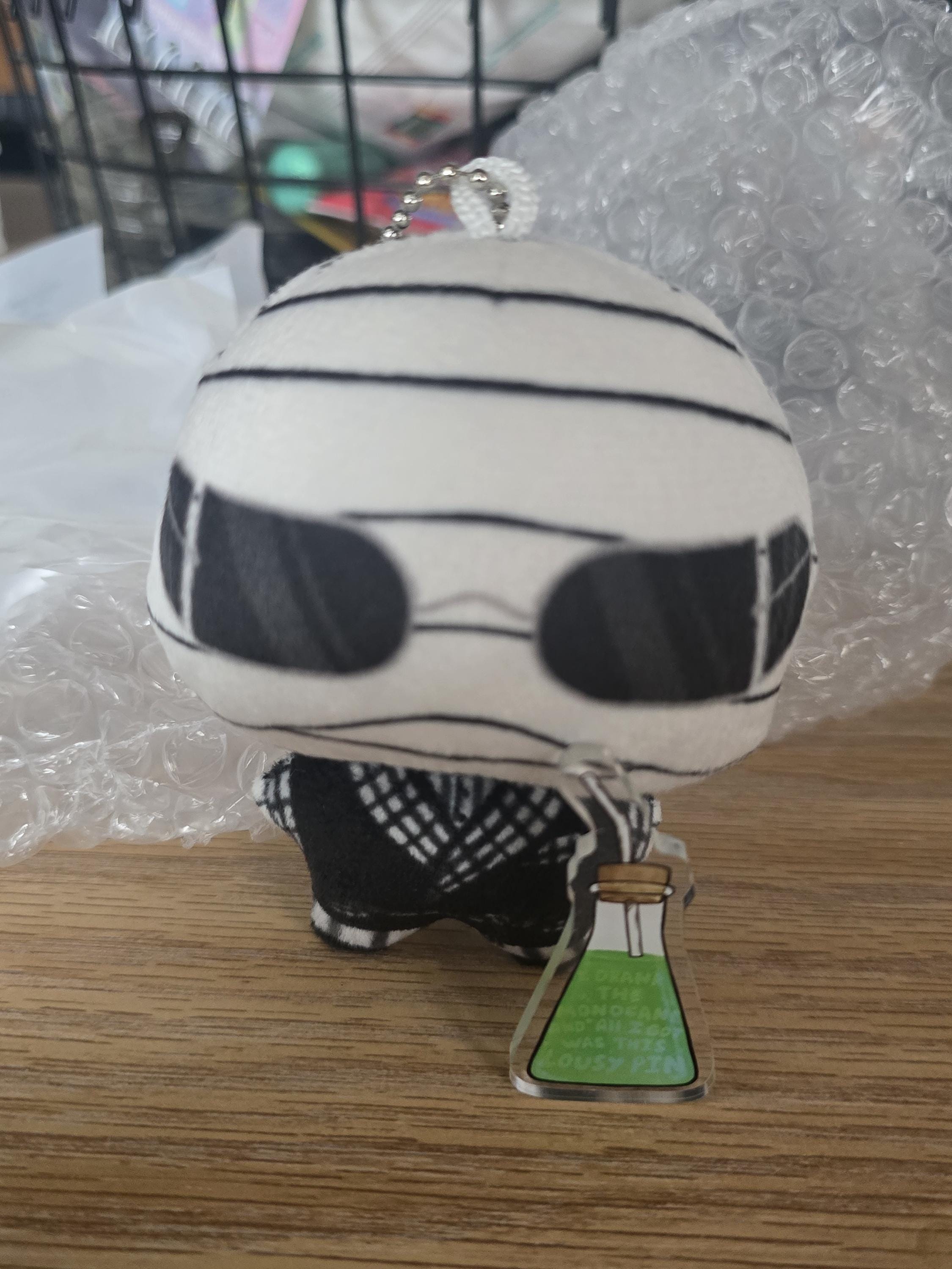 Invisible Man Squeaky Plush Keychain - Etsy
