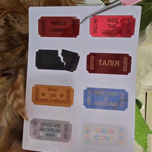 RTC Ticket Sticker Sheet - Etsy