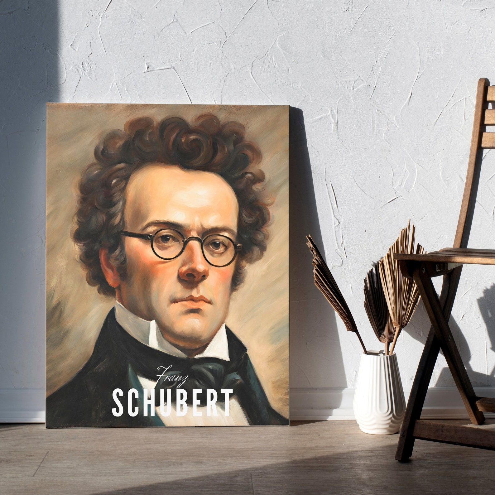 Franz Schubert Oil Painting Portrait: Classical Composer Art (digital ...