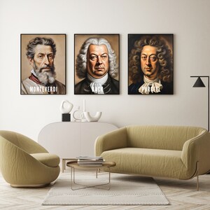 Baroque Composers Portrait Poster: Music Classroom Decor (digital ...