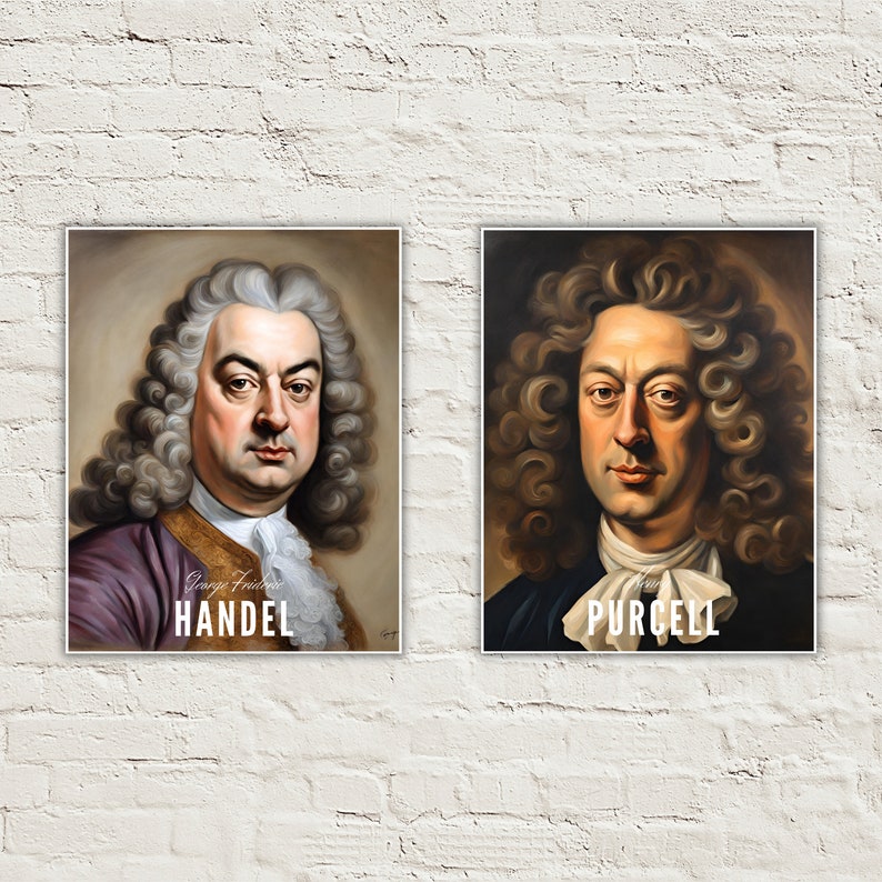 Baroque Composers Portrait Poster: Music Classroom Decor (digital ...