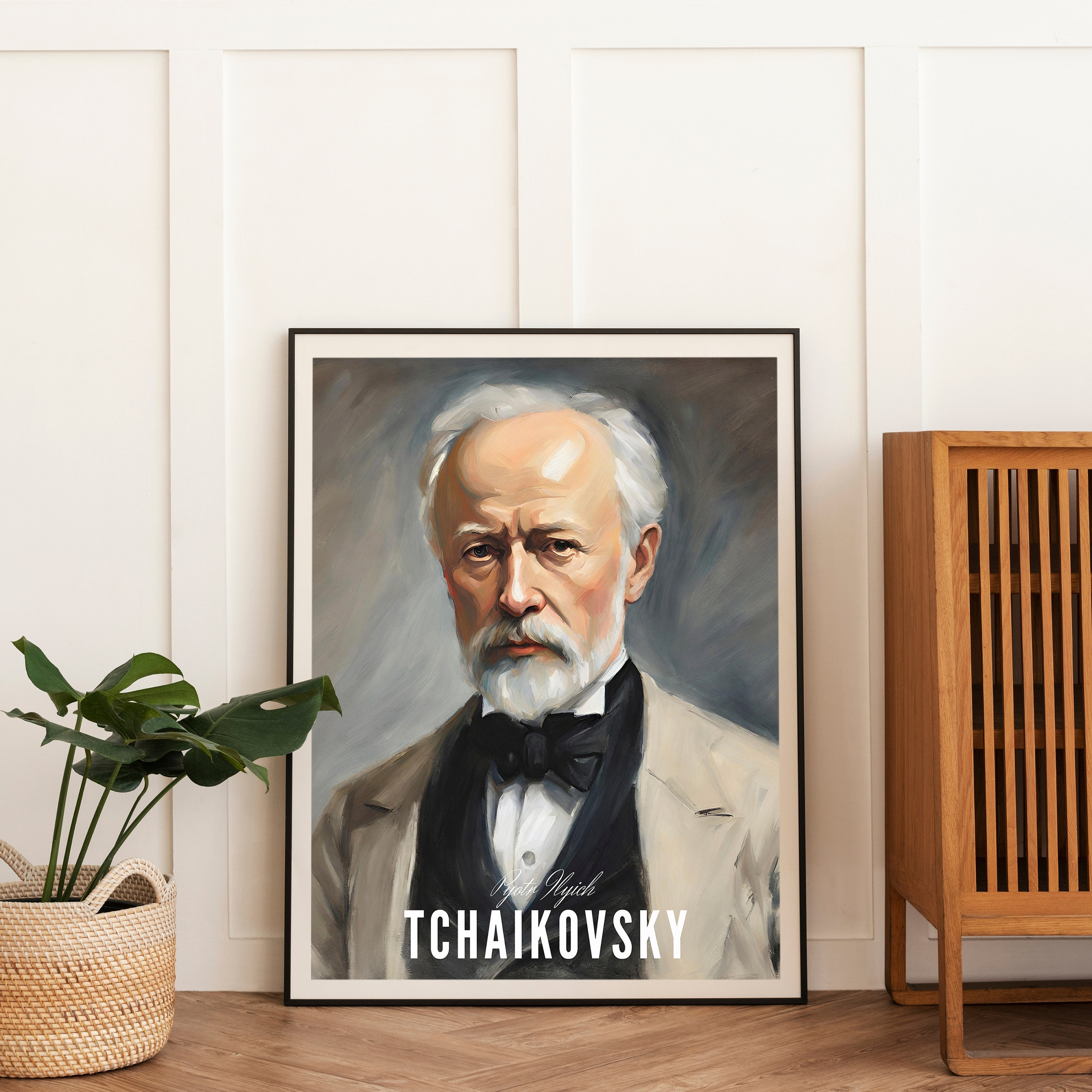 Tchaikovsky Oil Painting Portrait: Classical Music Wall Art (digital ...