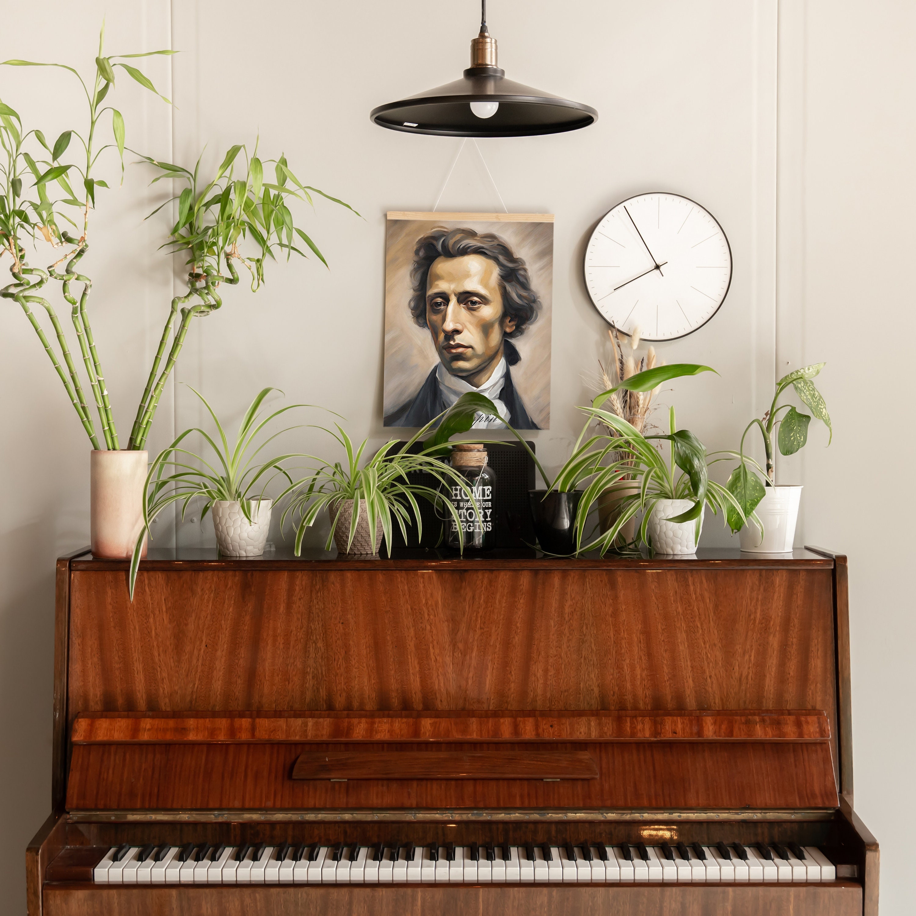 Frédéric Chopin Oil Painting Portrait Poster, Classical Music Wall Art ...