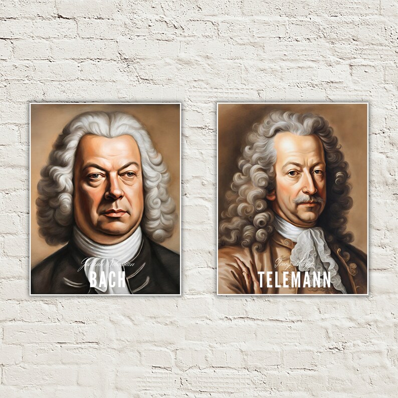 Baroque Composers Portrait Poster: Music Classroom Decor (digital ...