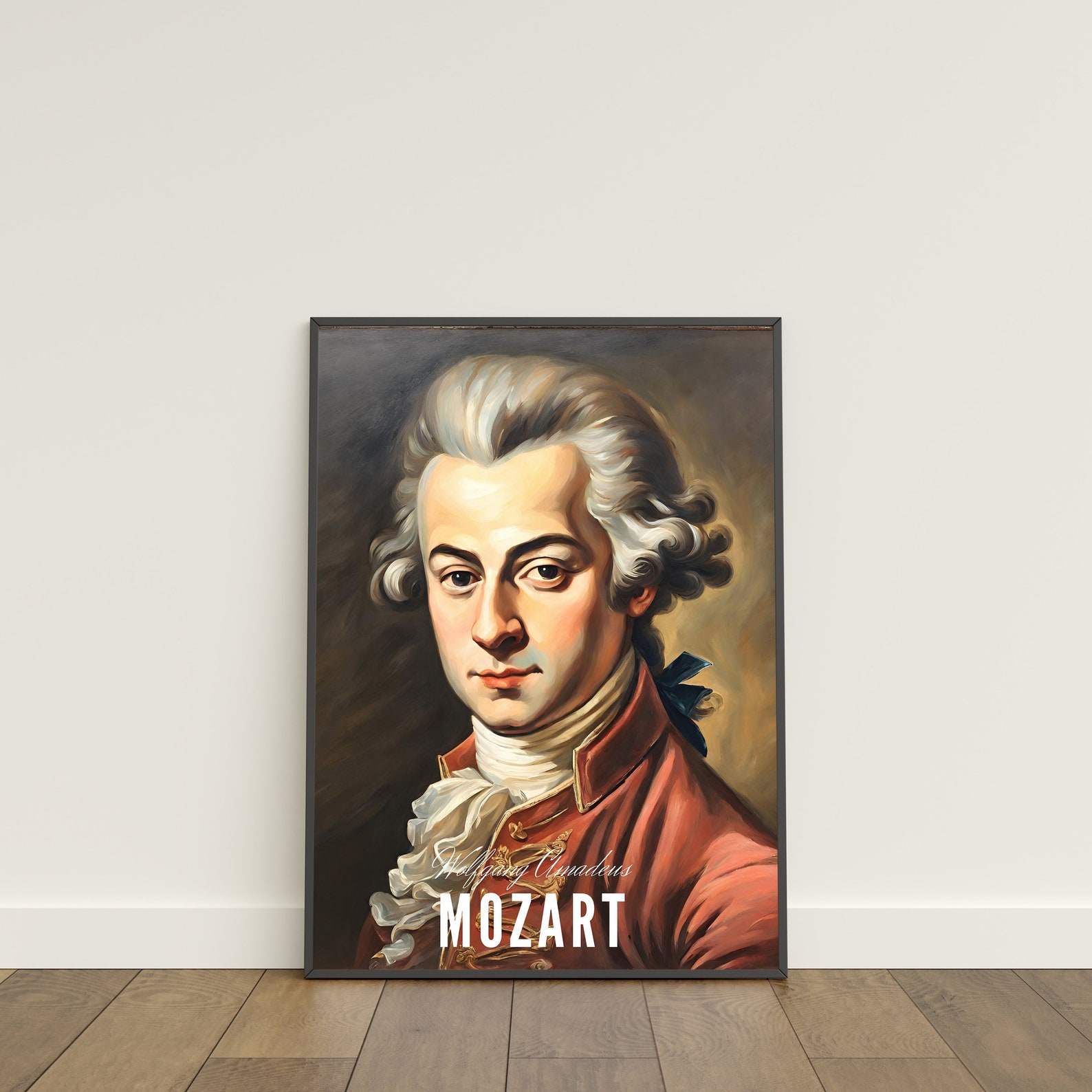 Mozart Portrait Oil Painting: Classical Music Wall Art (digital ...
