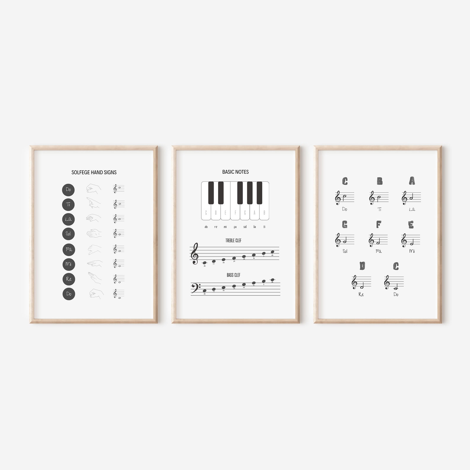 Set of 9 Music Theory Posters, Musical Theory Cheat Sheet, Music Terms ...