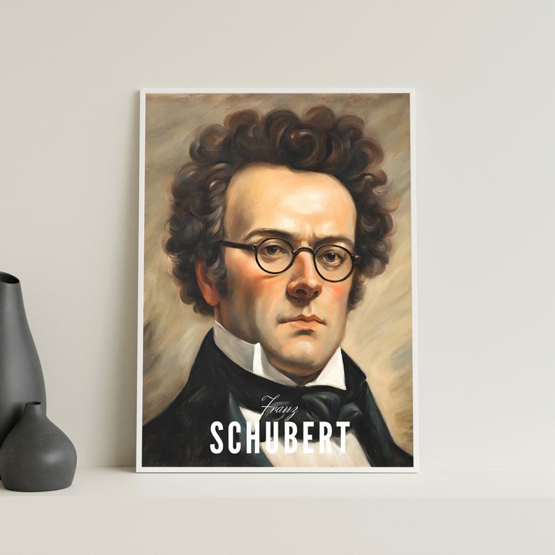 Franz Schubert Oil Painting Portrait: Classical Composer Art (digital ...
