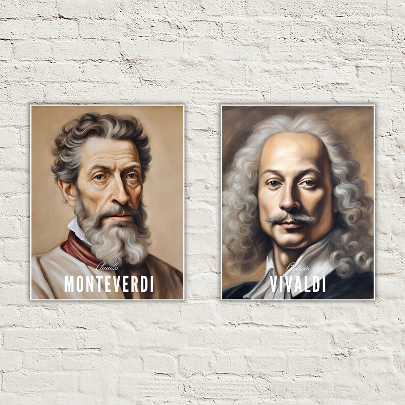 Baroque Composers Portrait Poster: Music Classroom Decor (digital ...