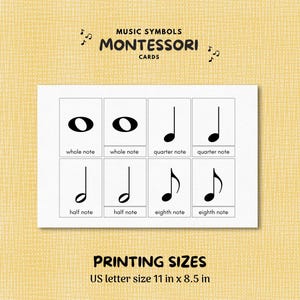 Montessori Music Symbols Flashcards: Music Theory Learning (PDF ...