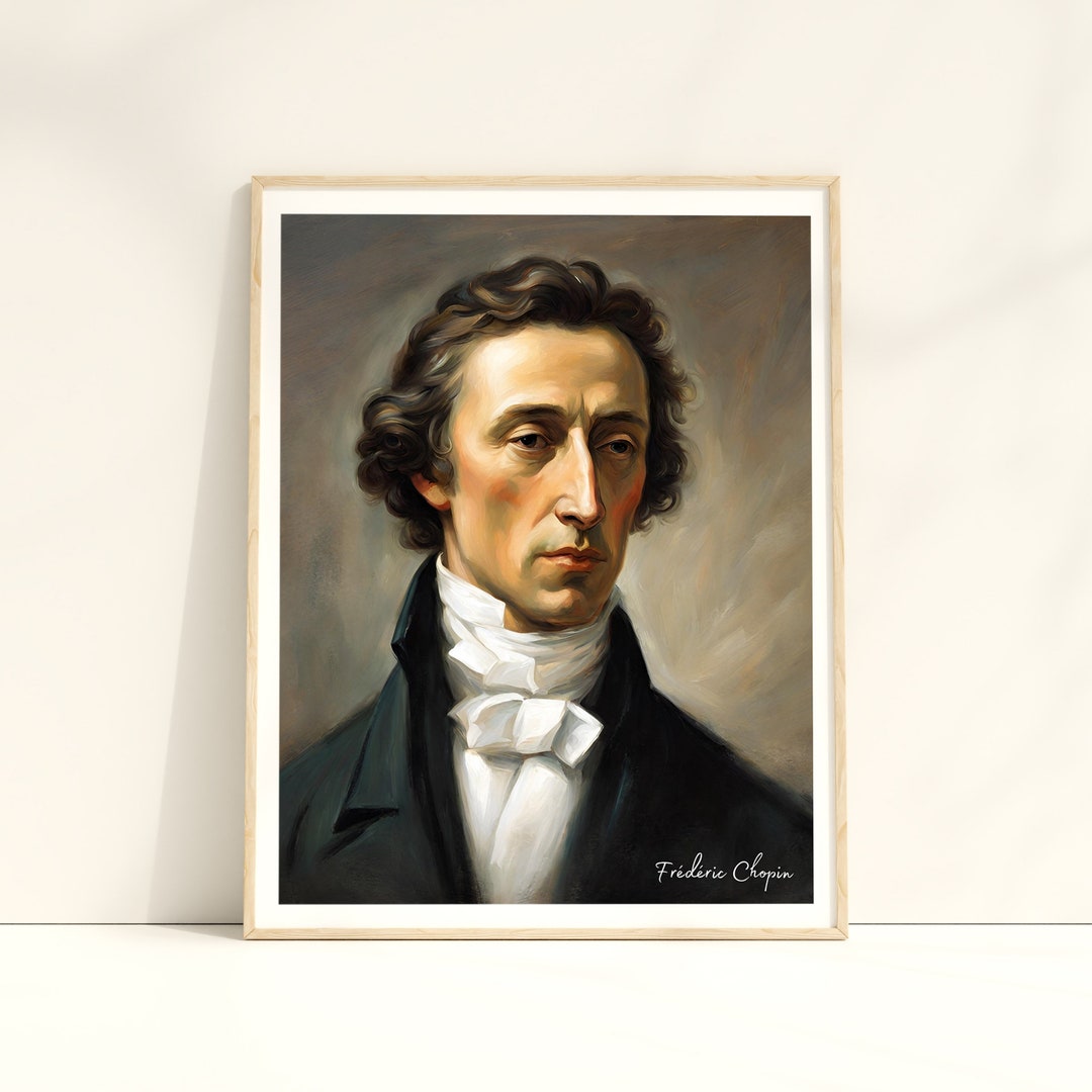 Chopin Oil Painting Portrait: Classical Music Wall Art (digital ...