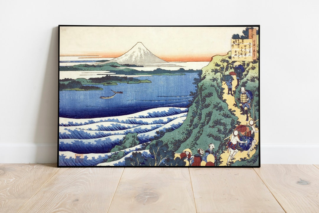 Hokusai, Poem by Funya No Asayasu, Horizontal Print, Japanese Wall Art ...