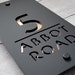 Modern Acrylic House Number Sign | Vertical Address Plaque - Etsy