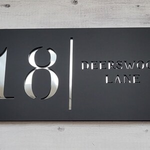 Modern Acrylic House Number Sign | Custom Address Plaque - Etsy