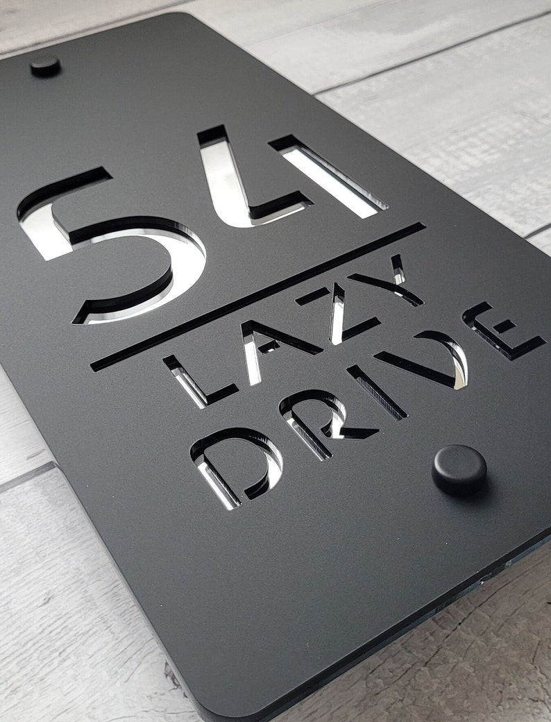 MODERN HOUSE SIGN House Number Vertical House Sign 150mm - Etsy