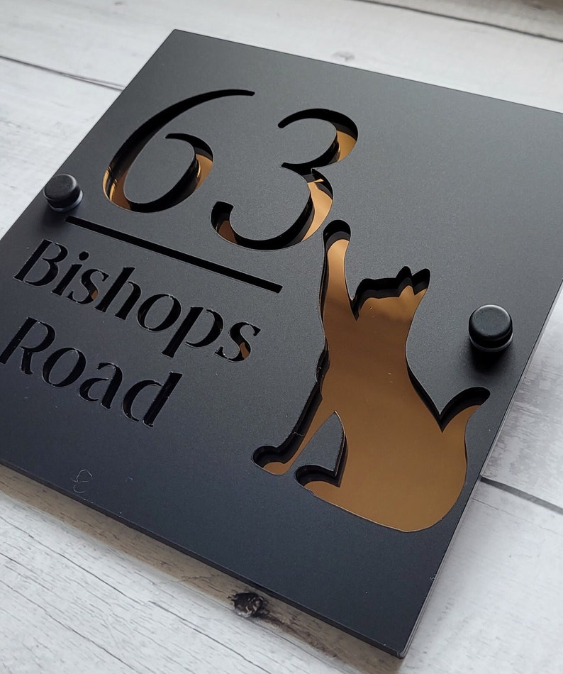 HOUSE DOOR SIGN Cat Number Sign Cat House Sign 180mm X - Etsy