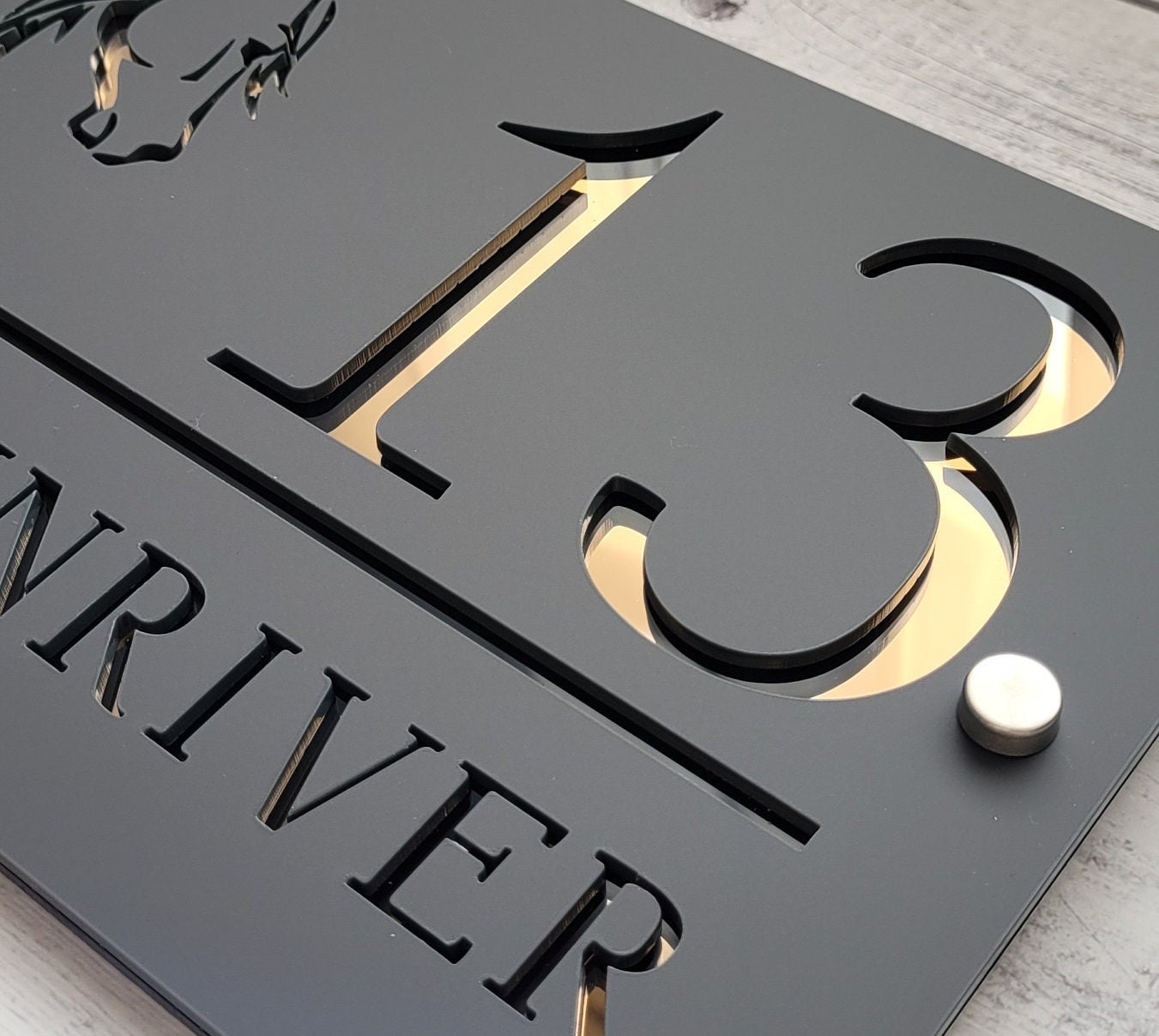 Modern Horse House Number Sign | Acrylic Address Plaque - Etsy