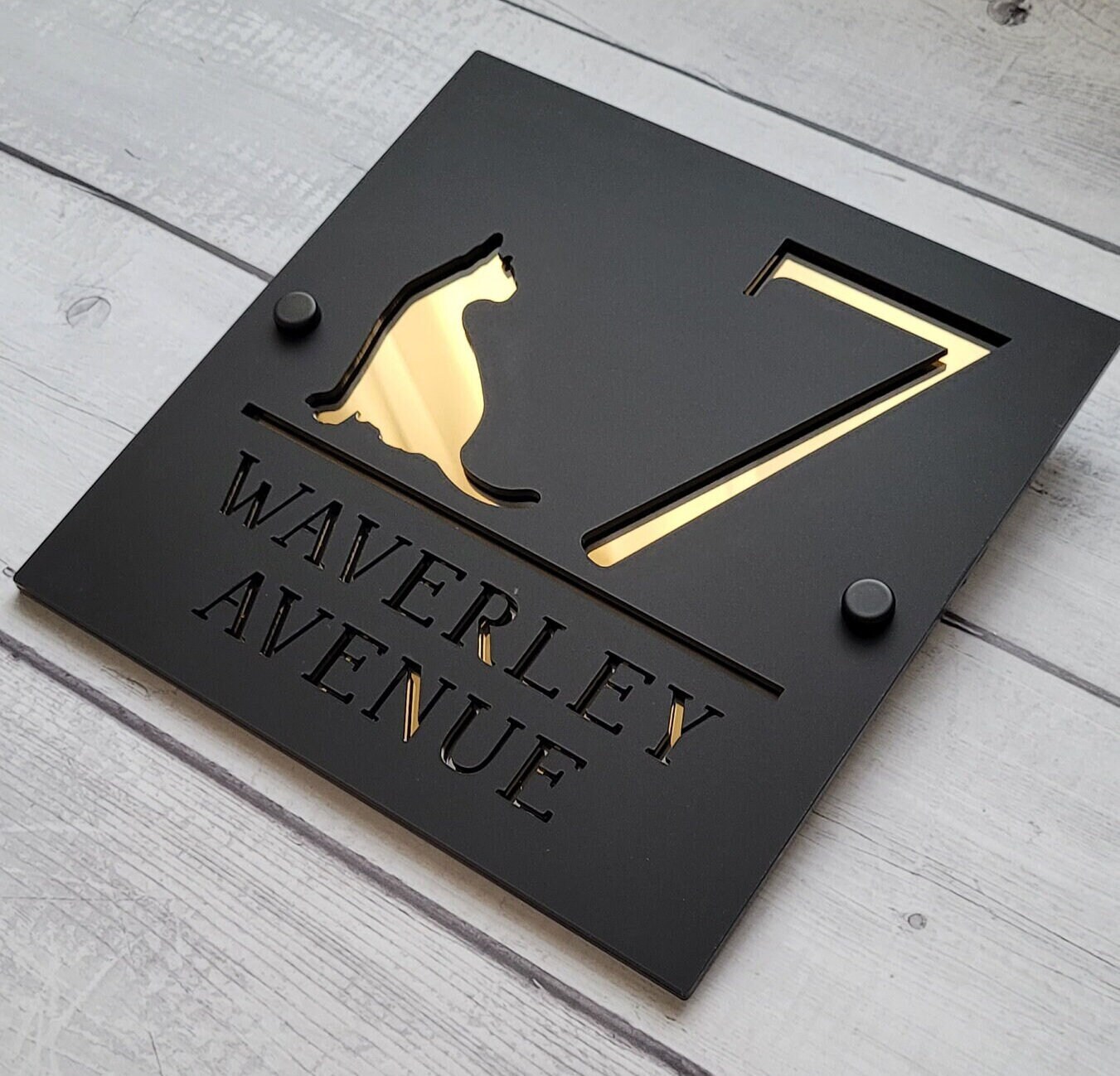 HOUSE DOOR SIGN Cat House Number Sign Cat House Sign 180 X 180mm 200 X ...