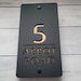 Modern Acrylic House Number Sign | Vertical Address Plaque - Etsy
