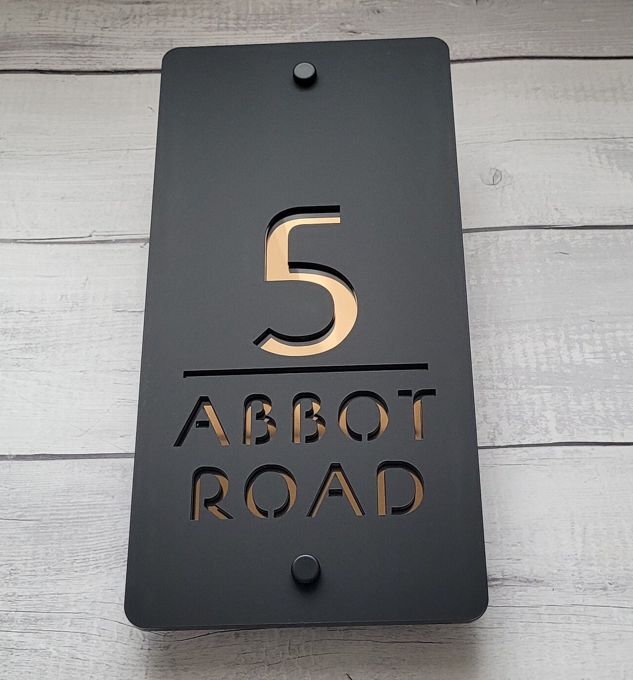 MODERN HOUSE SIGN House Number Vertical House Sign 150mm X 300mm 190mm ...