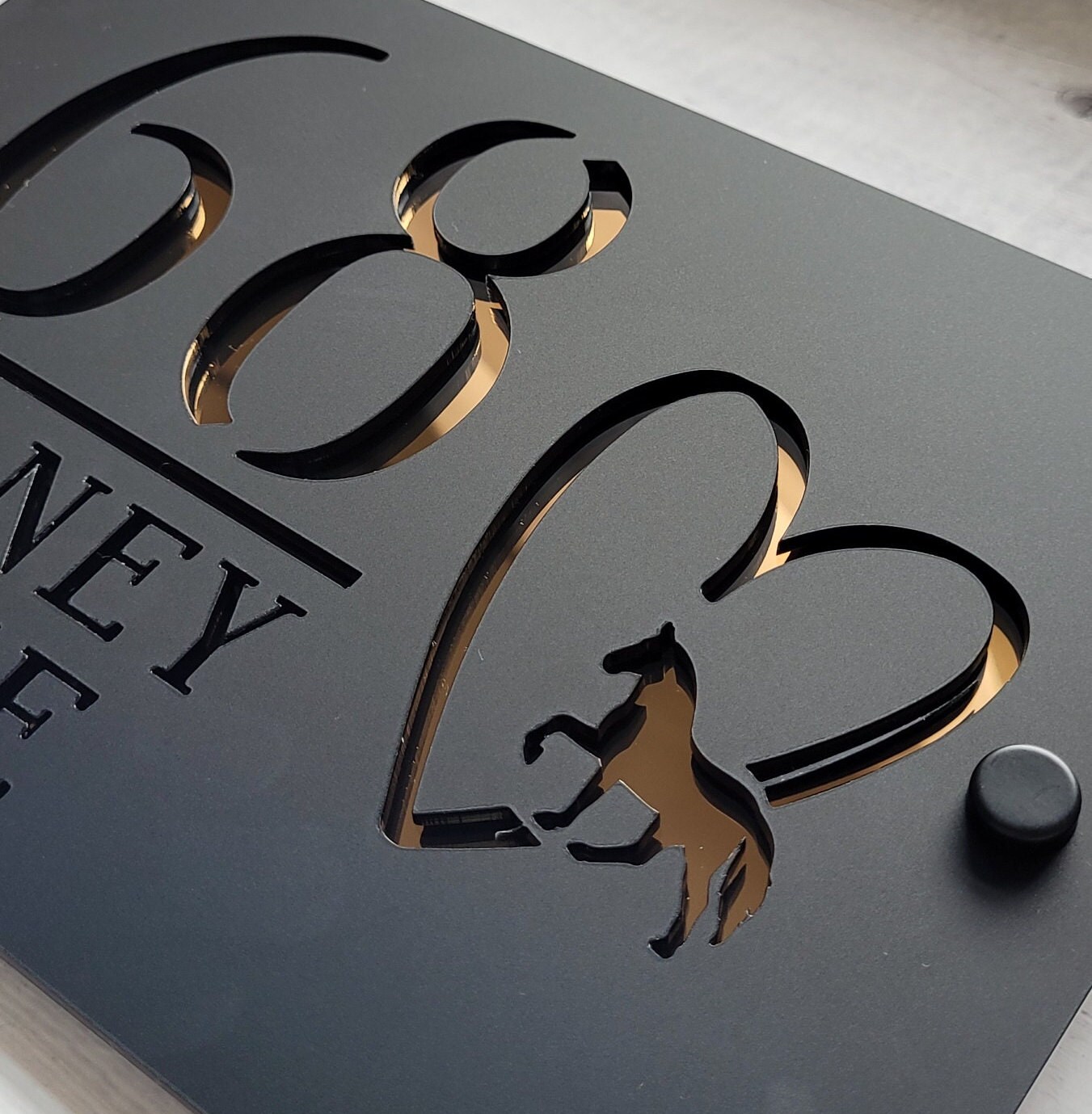 MODERN HOUSE SIGN Address number Sign Horse House Sign - Etsy