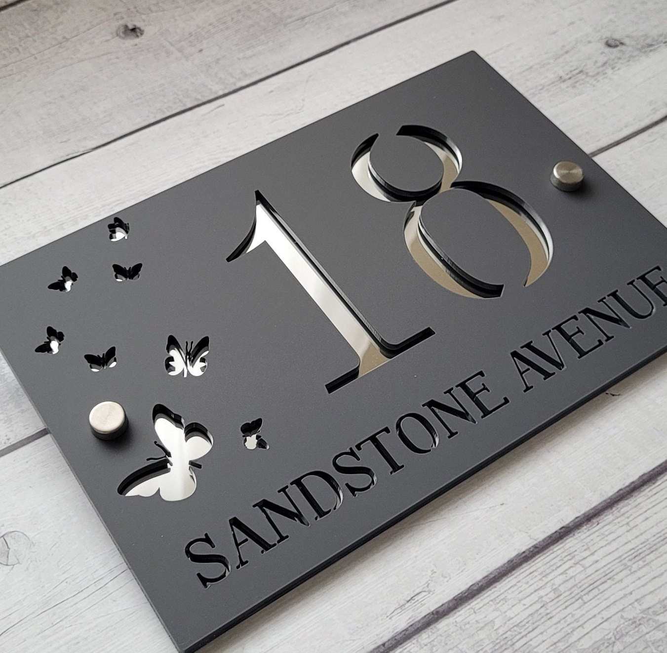 MODERN HOUSE SIGN House Number Plate Address Sign 230 X 155mm 290 X ...