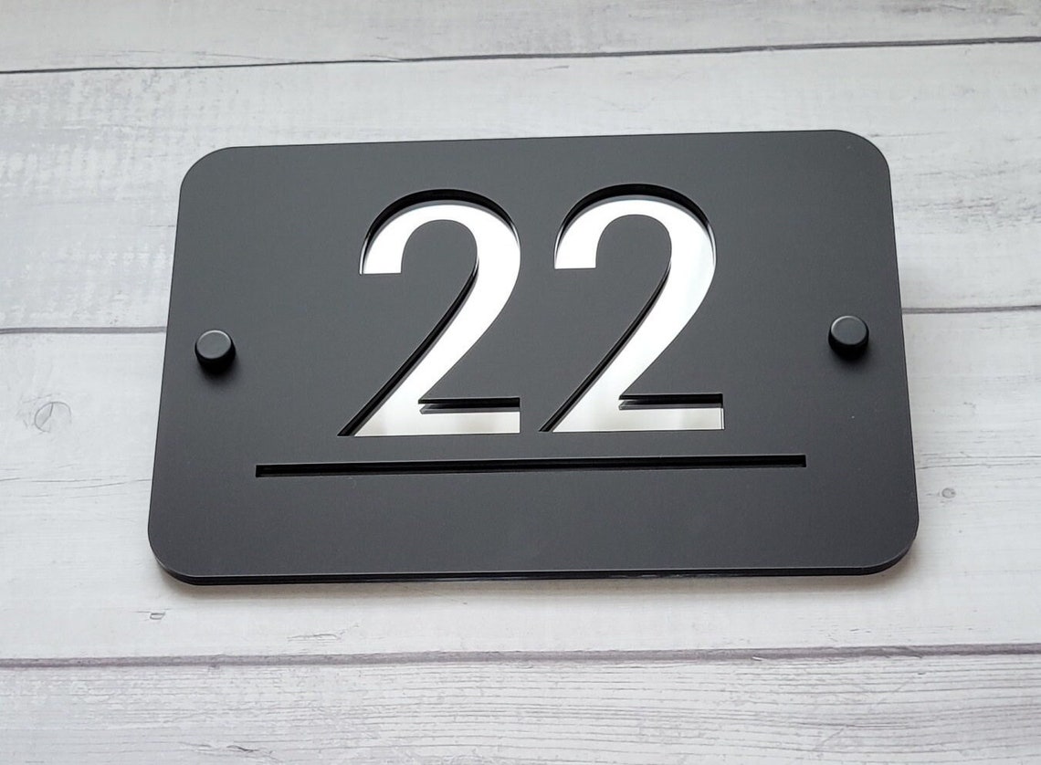 MODERN HOUSE SIGN House Number Address Sign 195mm X130mm - Etsy