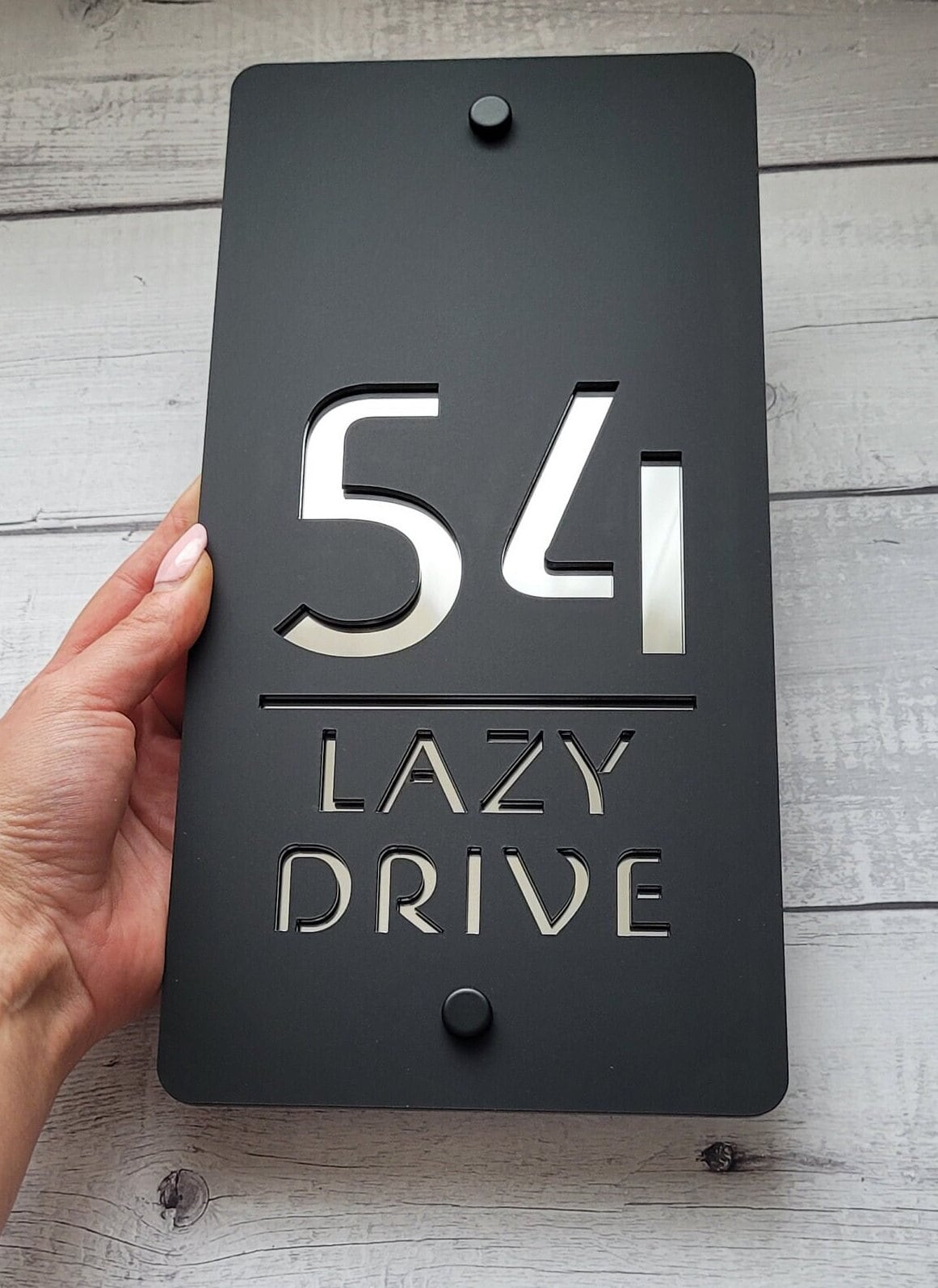 MODERN HOUSE SIGN House Number Vertical House Sign 150mm - Etsy