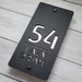 MODERN HOUSE SIGN | House Number | Vertical House Sign | 150mm X 300mm ...
