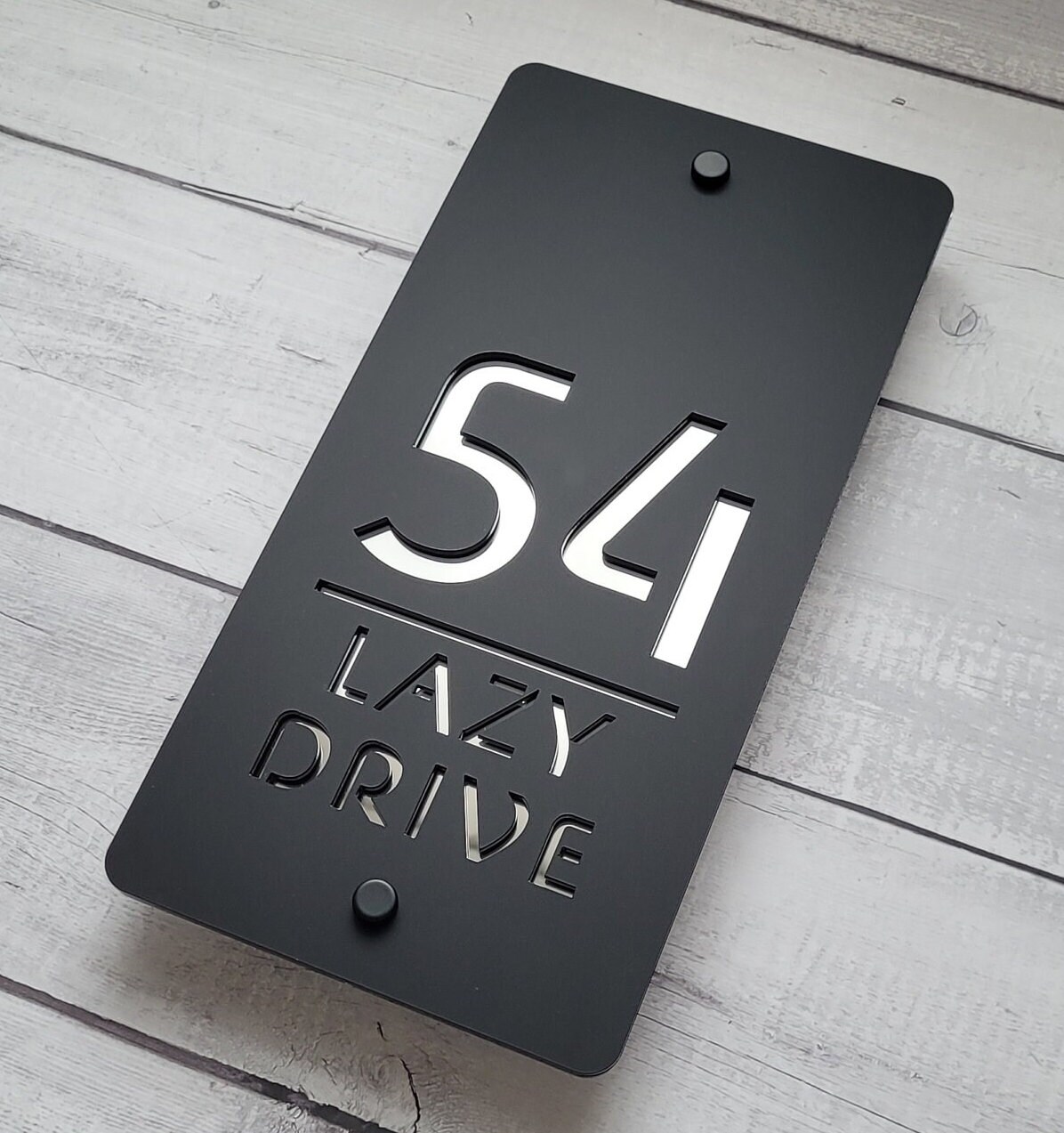 MODERN HOUSE SIGN House Number Vertical House Sign 150mm - Etsy
