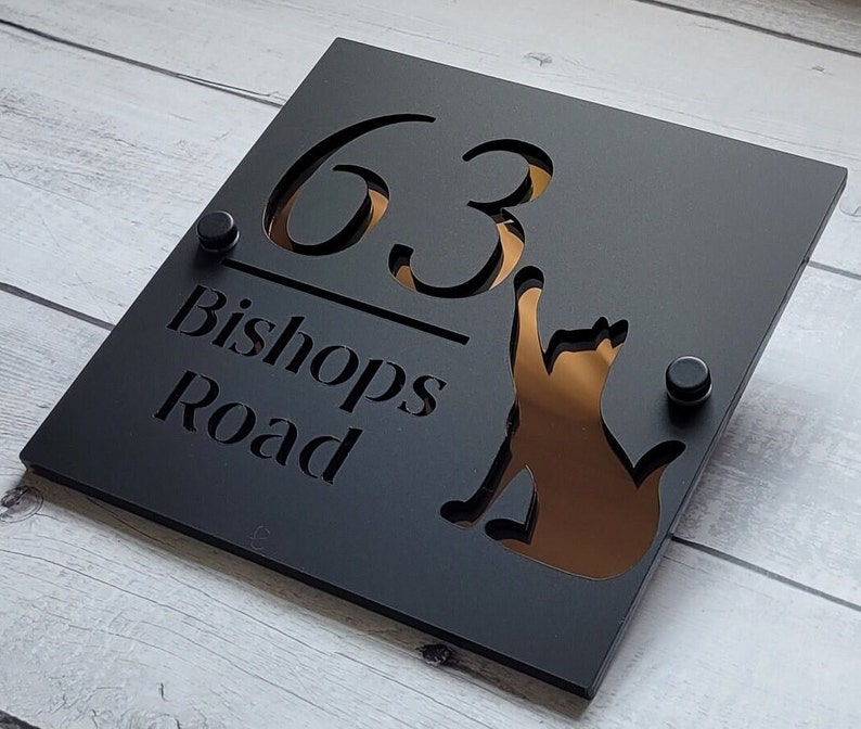 HOUSE DOOR SIGN Cat Number Sign Cat House Sign 180mm X - Etsy