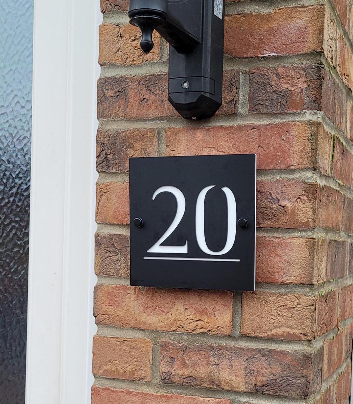 Modern Acrylic House Number Sign | Mirrored Accent - Etsy