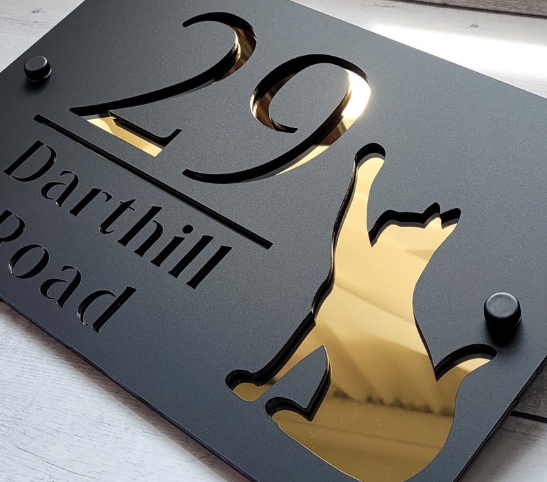 HOUSE DOOR SIGN Cat Number Sign Cat House Sign 230 X 155mm 290 X 190mm ...