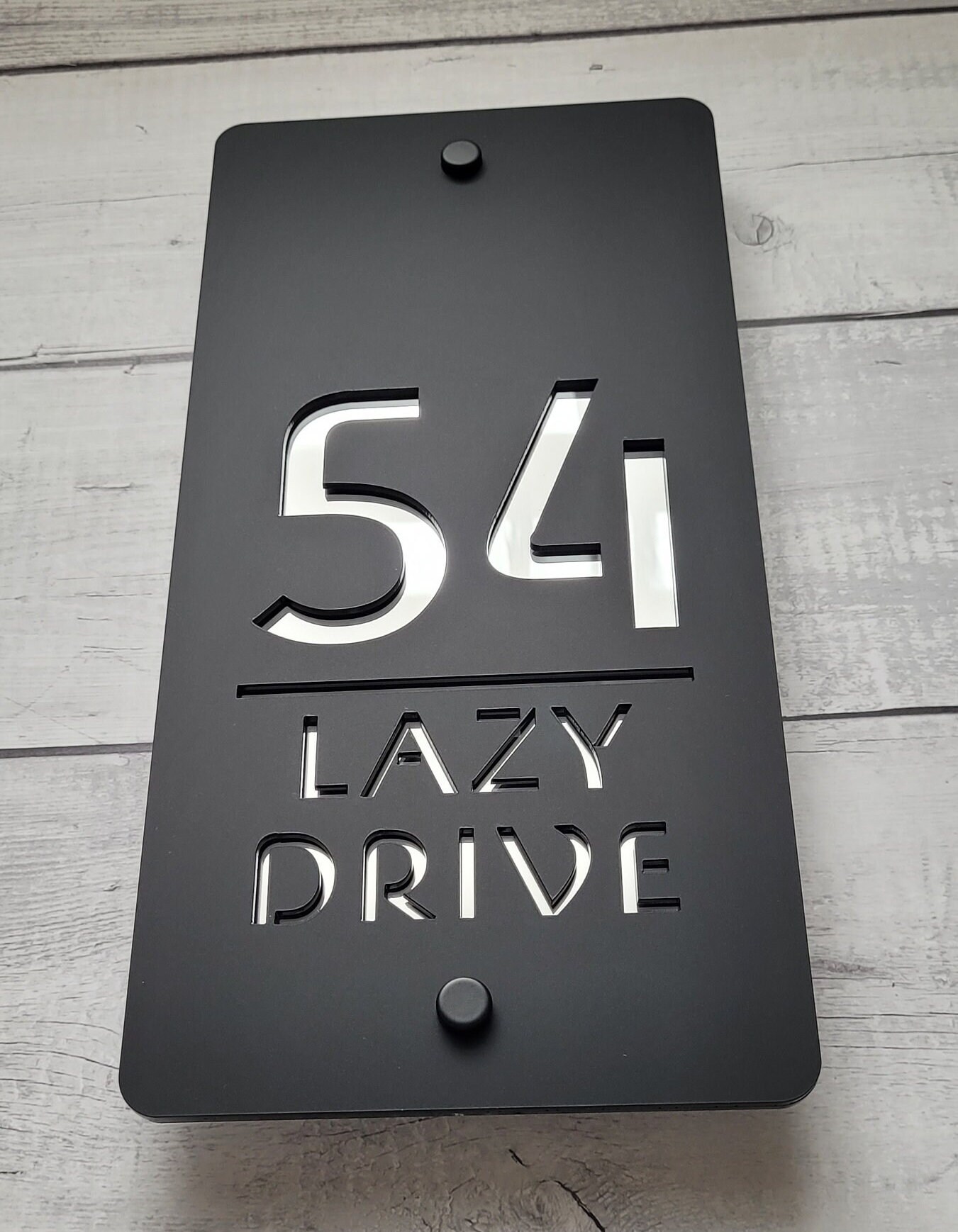 MODERN HOUSE SIGN House Number Vertical House Sign 150mm - Etsy