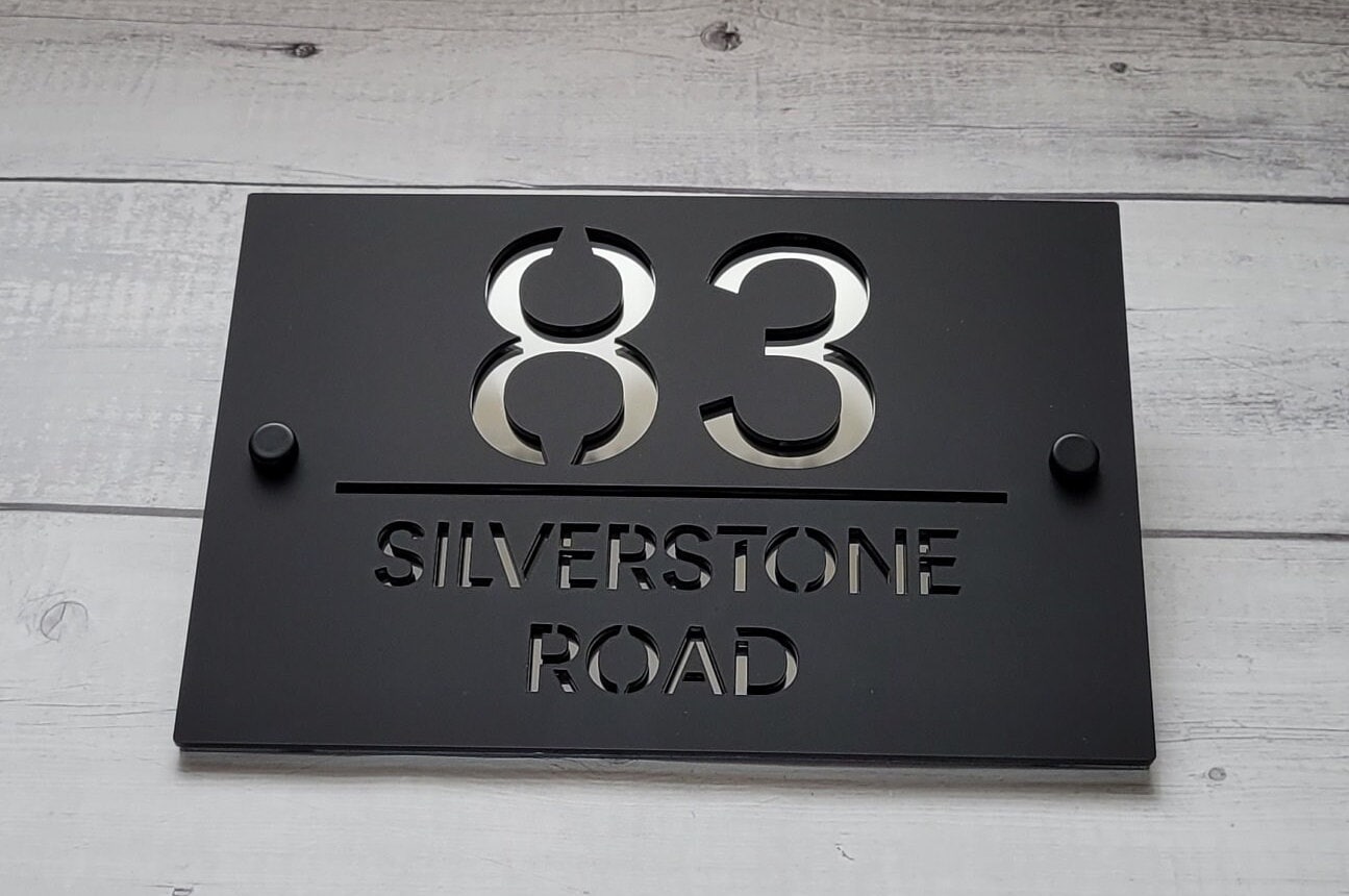 MODERN HOUSE SIGN House Number Plate House Door Sign - Etsy