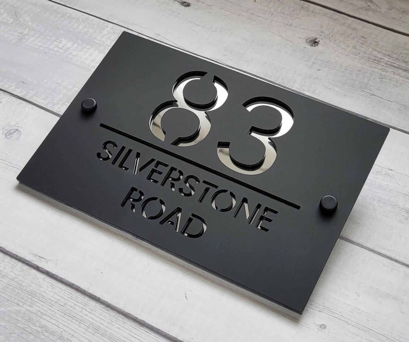 MODERN HOUSE SIGN | House Number Plate | House Door Sign | 230 X 155mm ...