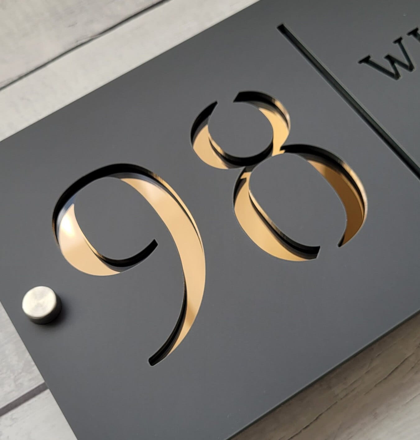 MODERN HOUSE SIGN | Rectangle House Number | 290 х 140mm | 360 X 175mm ...
