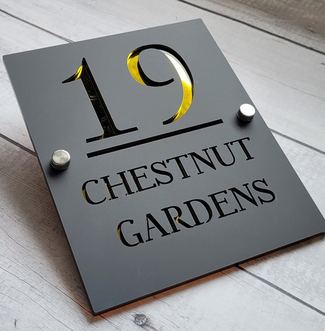 MODERN HOUSE SIGN | Address Sign | 160mm X 200mm | 210mm X 260mm ...